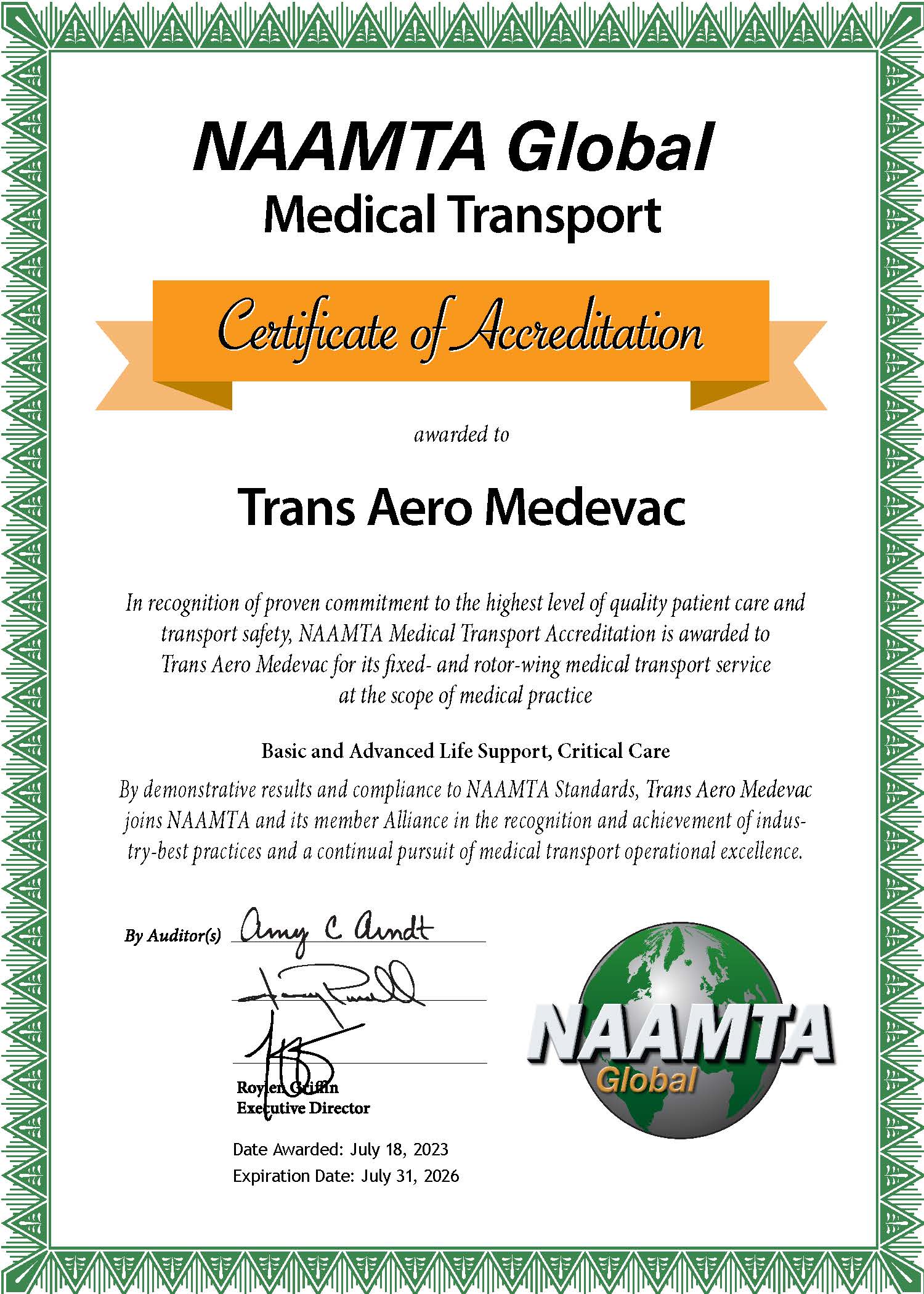 SAFETY - Trans Aero Ltd
